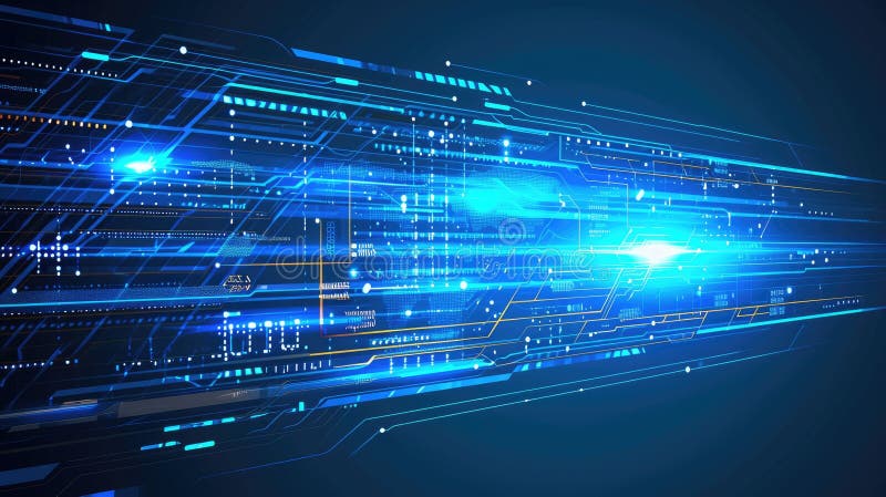 Abstract Blue High Speed Line Abstract Technology Background Digital ...
