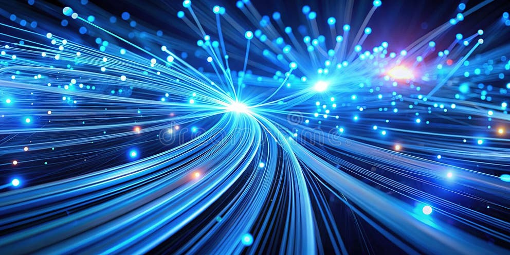 Abstract Blue HighSpeed Data Network a Futuristic Visualization of ...