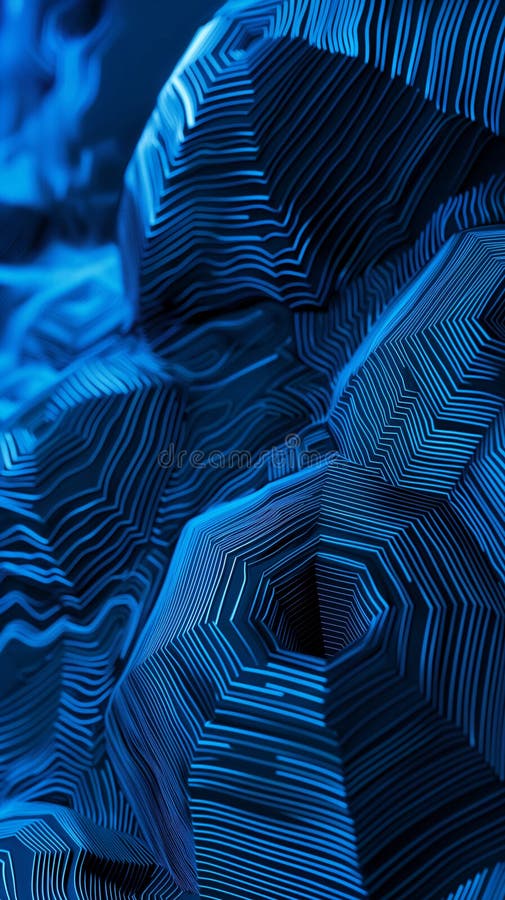 Abstract Blue Honeycomb Texture. Stock Illustration - Illustration of ...