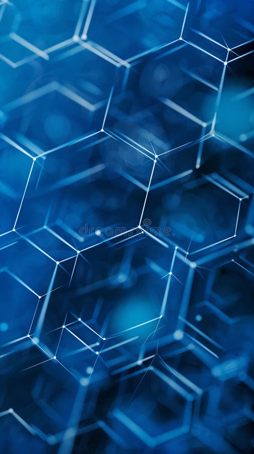 Abstract Blue Honeycomb Texture. Stock Illustration - Illustration of ...