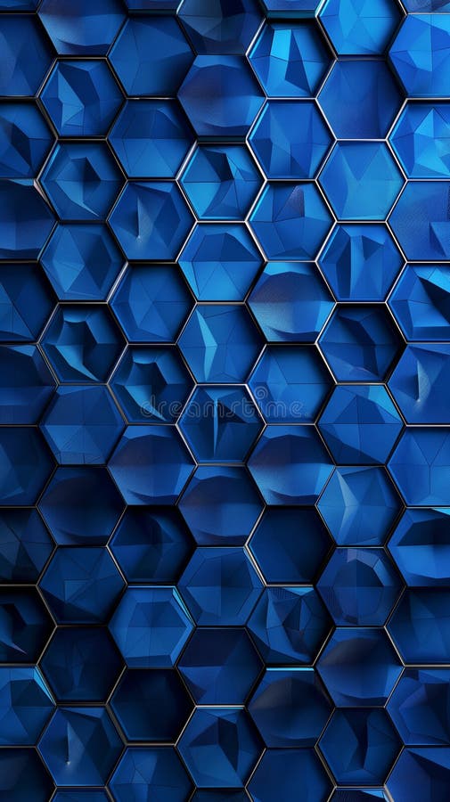 Abstract Blue Honeycomb Texture. Stock Illustration - Illustration of ...