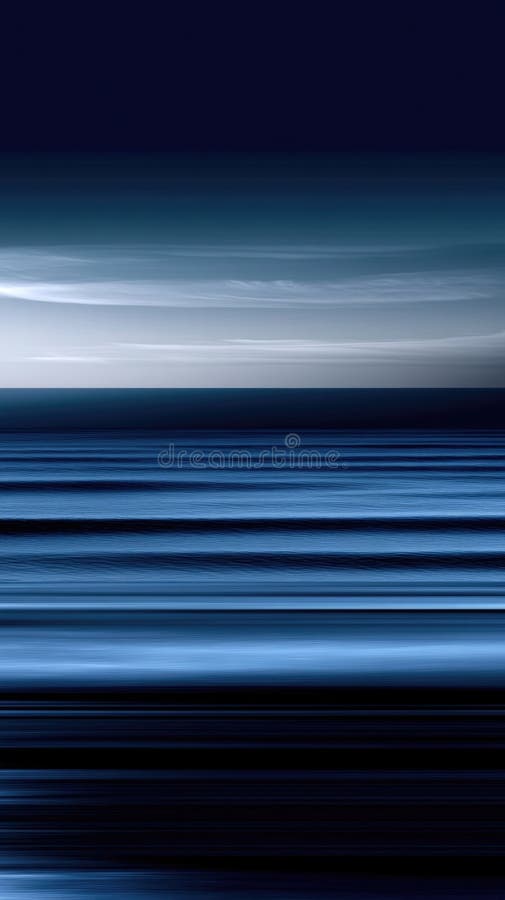Abstract Blue Horizon with Horizontal Lines and Gradient Sky Stock ...