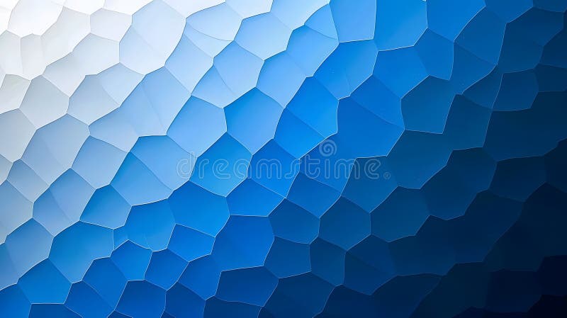 Abstract Blue Hues, Gradient Mosaic of Irregular Polygons Creates ...
