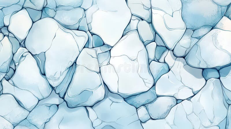 Abstract Blue Ice Crack Texture Pattern Stock Illustration ...