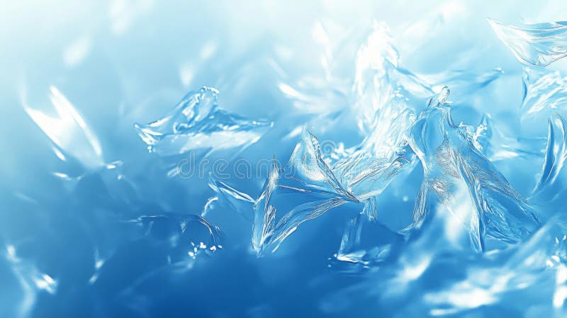 Abstract Blue Ice Crystal Formation Background Stock Illustration ...