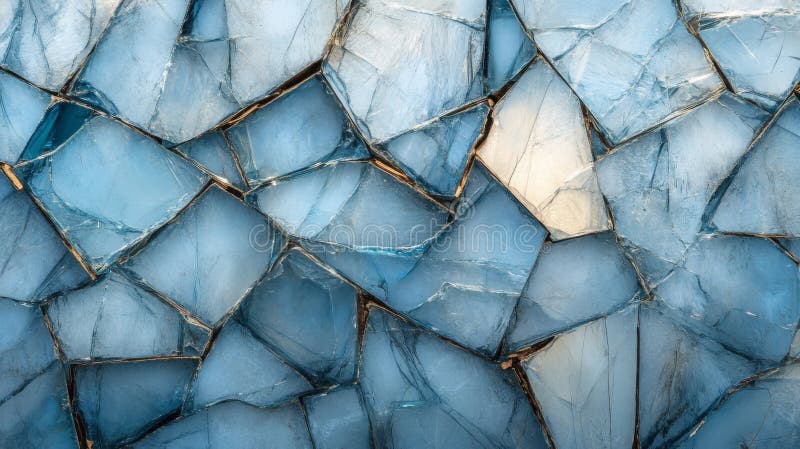 Abstract Blue Ice Crystal Fragmentation Texture Stock Illustration ...