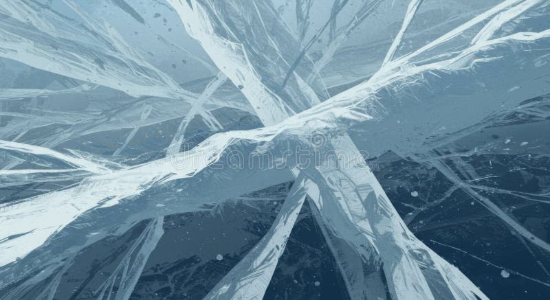 Abstract Blue Ice Crystal Texture Background Stock Illustration ...