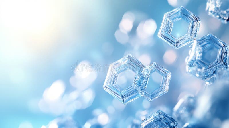 Abstract Blue Ice Crystals Background Stock Illustration - Illustration ...