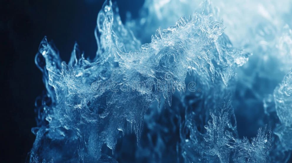 Abstract Blue Ice Crystals Texture Background Stock Illustration ...