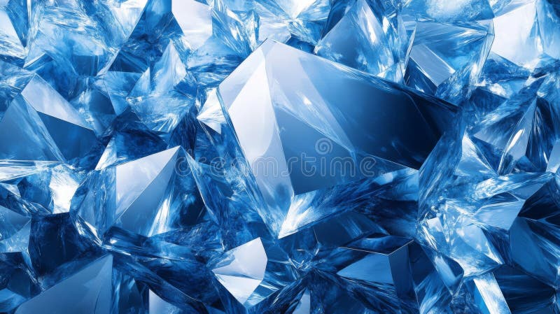 Abstract Blue Ice Crystals Texture Background Stock Illustration ...