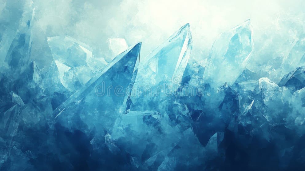 Abstract Blue Ice Crystals Texture Background Stock Illustration ...