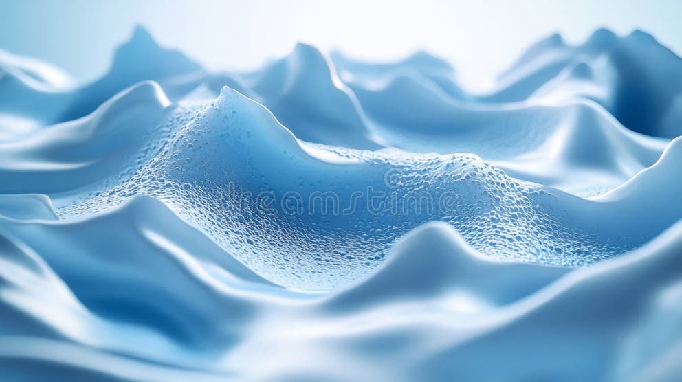 Abstract Blue Ice Landscape with Textured Surface Stock Illustration ...