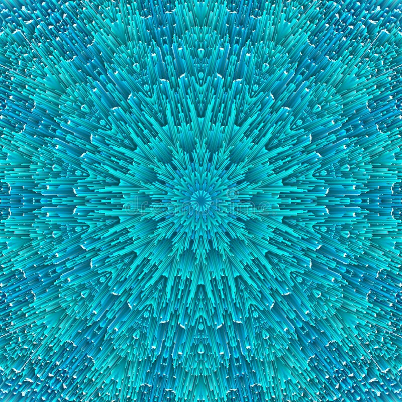 Abstract Blue Ice Pattern Symmetry. Decorative Stock Illustration ...