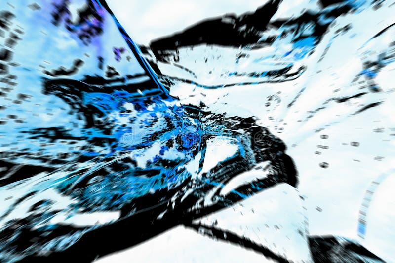 Abstract Blue Ice Pattern Symmetry. Frozen Circle Stock Illustration ...