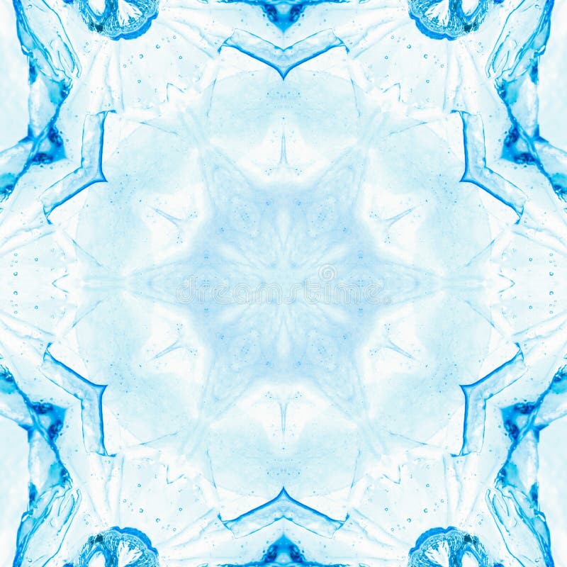 Abstract Blue Ice Pattern Symmetry. Seamless Stock Image - Image of ...