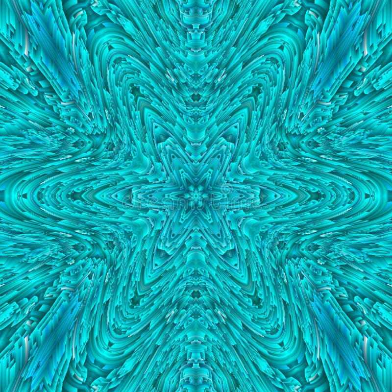 Abstract Blue Ice Pattern Symmetry. Seamless Snowflake Stock ...