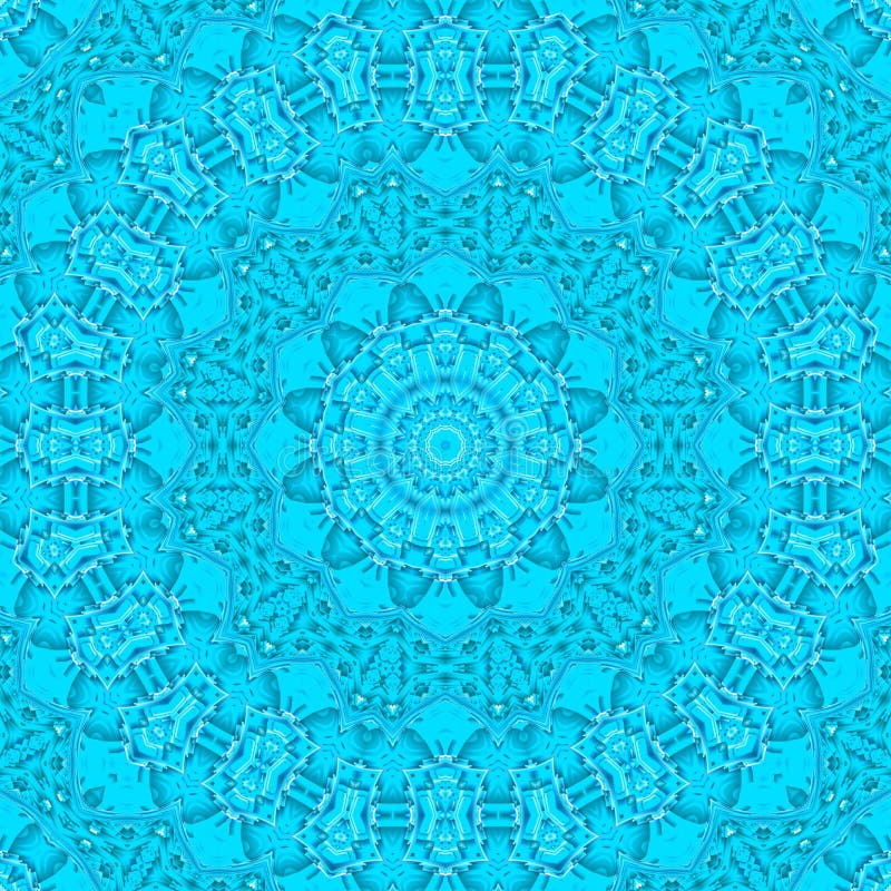 Abstract Blue Ice Pattern Symmetry. Winter Texture Stock Illustration ...