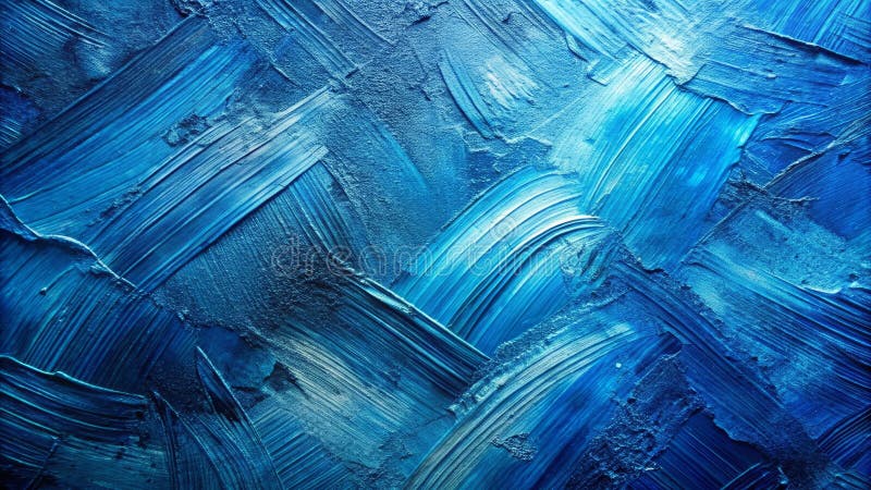 Abstract Blue Impasto Paint Texture Bold Strokes and Deep Hues ...