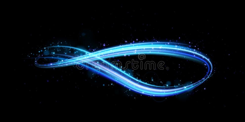 An Abstract Blue Infinity Loop Design Set Against a Dark Background for ...