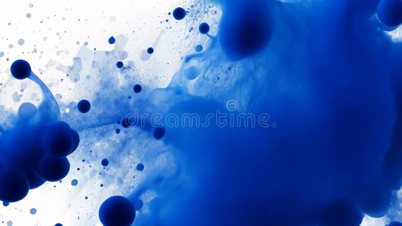 Abstract Blue Ink Explosion in Water, Creative Fluid Art and Dynamic ...