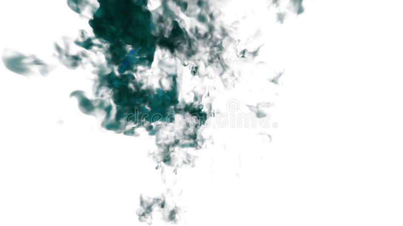 Abstract Blue Ink or Smoke Background with Alpha Mask. VFX Cloud of Ink ...