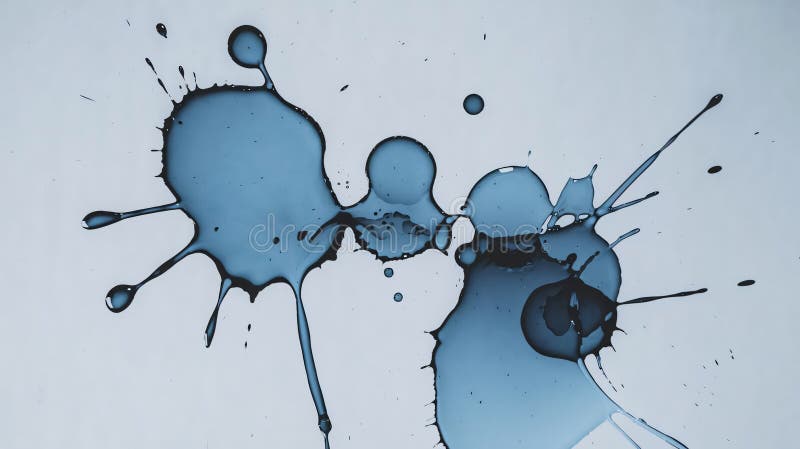 Abstract Blue Ink Splatter, Artistic Background High Quality Image ...