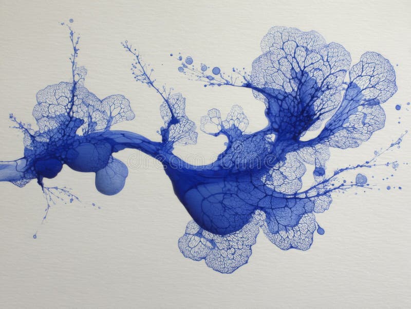 Abstract Blue Ink Splatter Texture Art Background Stock Illustration ...