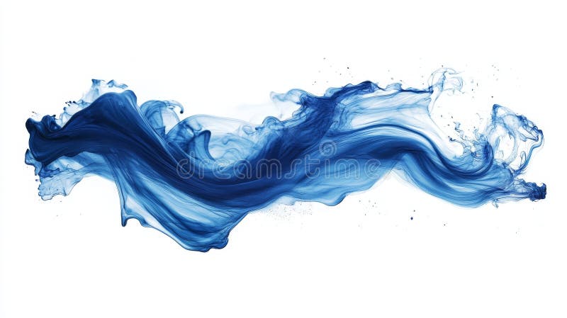 Abstract Blue Ink Swirl Design in Motion Stock Illustration ...
