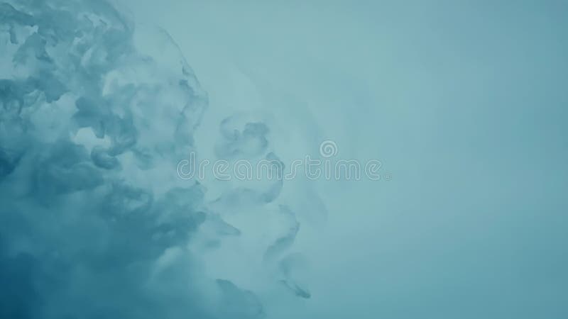 Abstract Blue Ink in Water Creating Ethereal Cloud Effects Stock ...