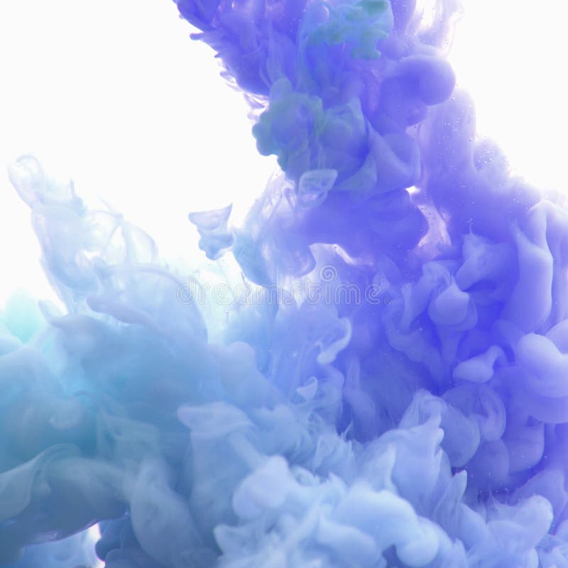 Abstract blue ink in water stock photo. Image of design - 164662028