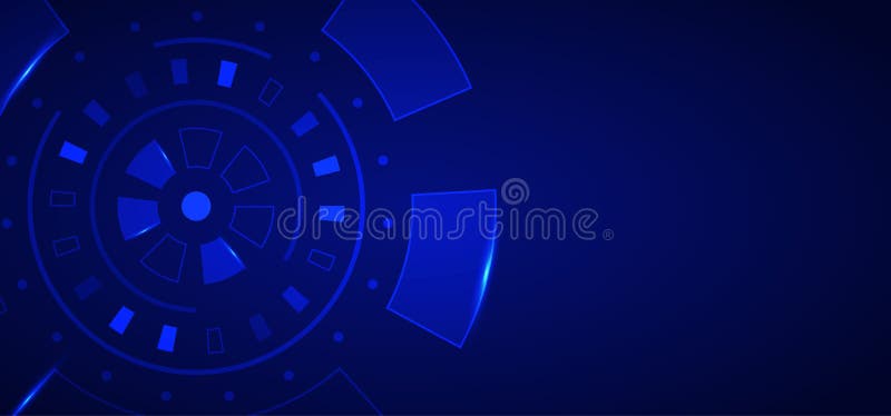 Abstract Blue Interface of Technology Artwork Design Template ...