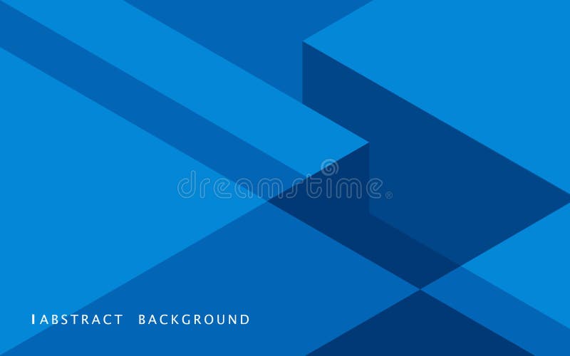 Abstract Blue Isometric Geometric Shape with Architecture Concept ...