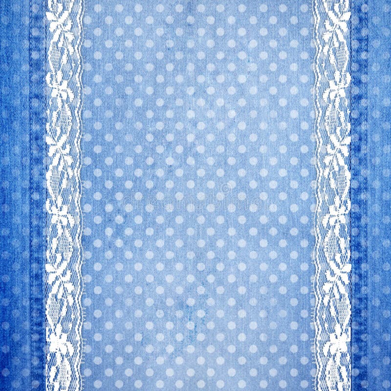 Abstract Blue Jeans Background with Lace Stock Illustration ...