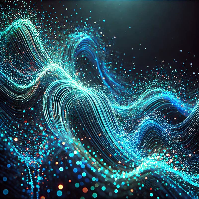 Abstract Blue Kinetic Energy Visual a Dynamic Stock Illustration ...