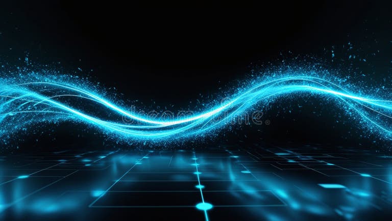 Abstract Blue Kinetic Energy Visual a Dynamic Stock Illustration ...