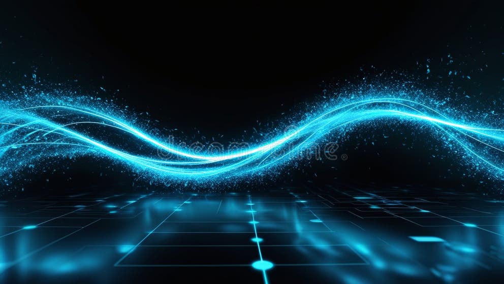 Abstract Blue Kinetic Energy Visual a Dynamic Stock Illustration ...