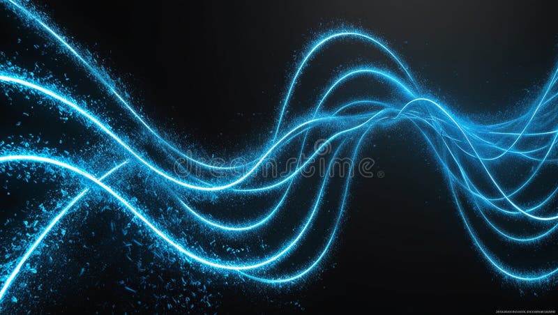 Abstract Blue Kinetic Energy Visual a Dynamic Stock Illustration ...