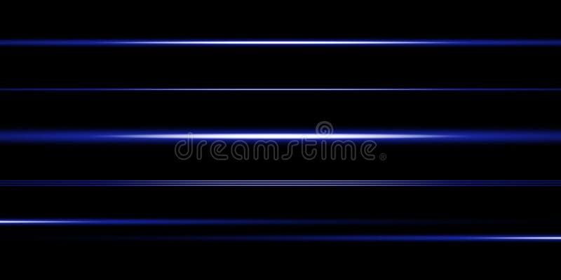Abstract Blue Laser Beam. on a Black Background Stock Illustration ...