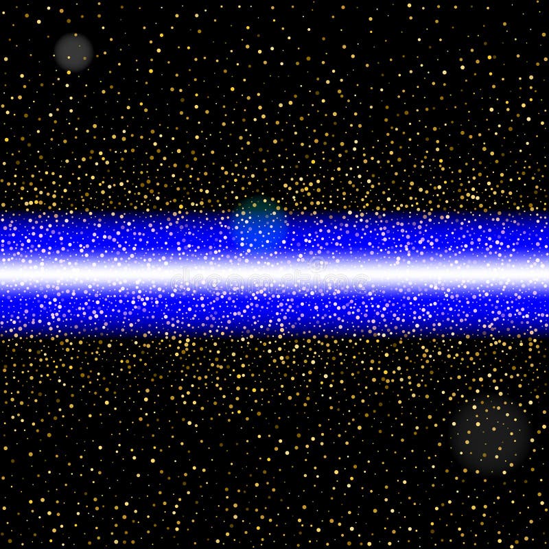 Abstract Blue Laser Beam. Isolated on Black Background Stock ...