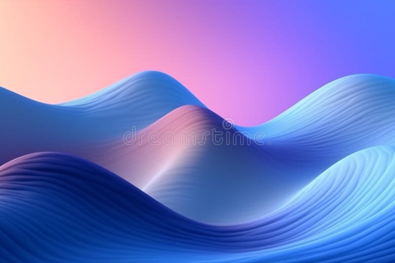Abstract Blue Layer Mountain Wave Pattern Generative Ai Stock ...
