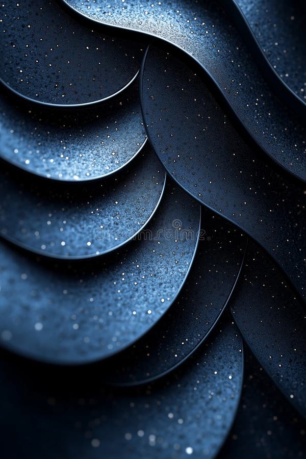 Abstract Blue Layered Design with Shimmering Particles Creating a Soft ...