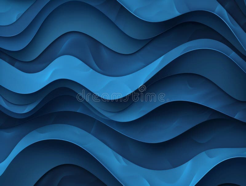 Abstract Blue Layered Wave Pattern with Depth and Texture Stock ...