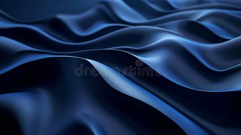 Abstract Blue Layered Waves Pattern. Digital 3D Illustration with ...