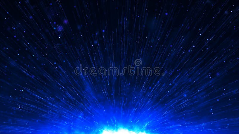 Abstract Blue LED Background with Rays and Motion Dots. Abstract ...