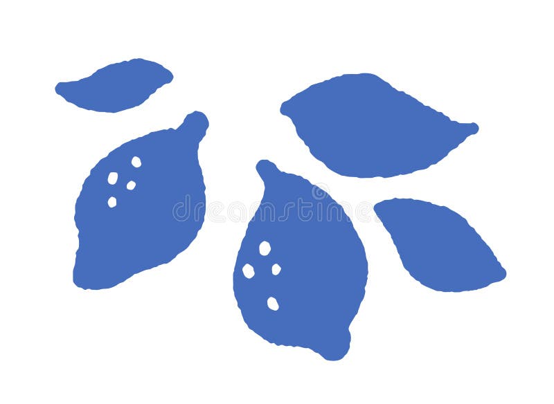 Abstract Blue Lemon Shapes Vector Stock Illustration - Illustration of ...