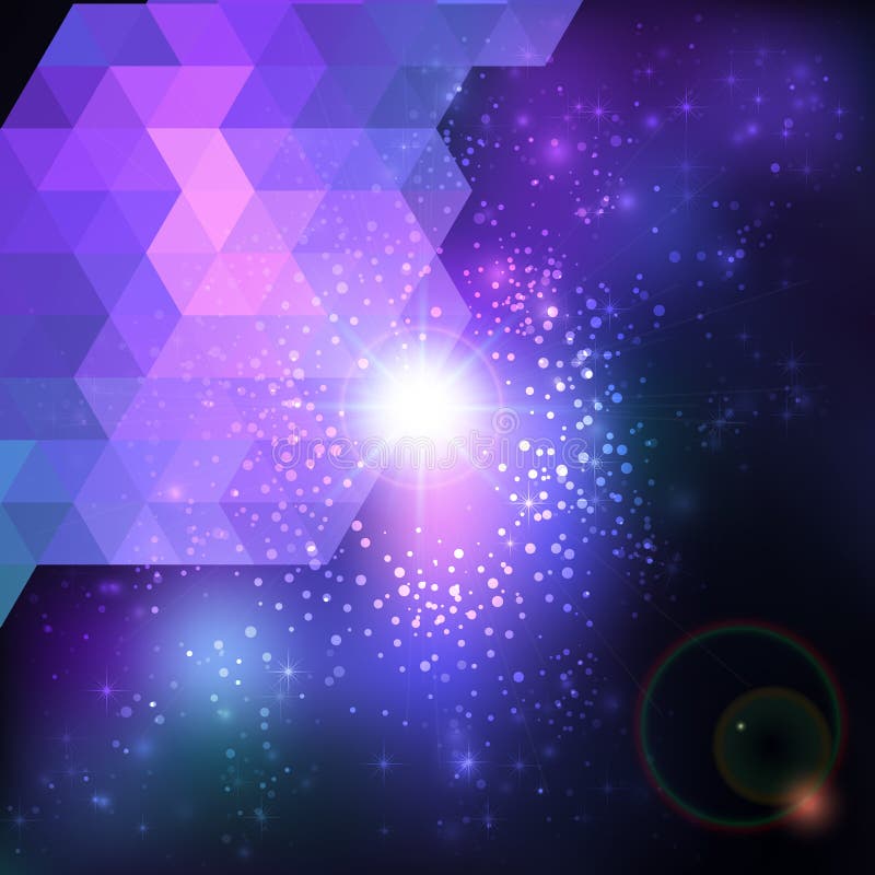 Abstract Blue Lens Flare Technology Background. Stock Vector ...