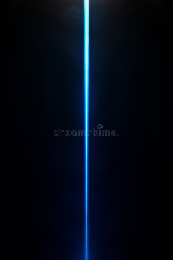 An Abstract Blue Light Beam Displayed Against a Dark Background for ...