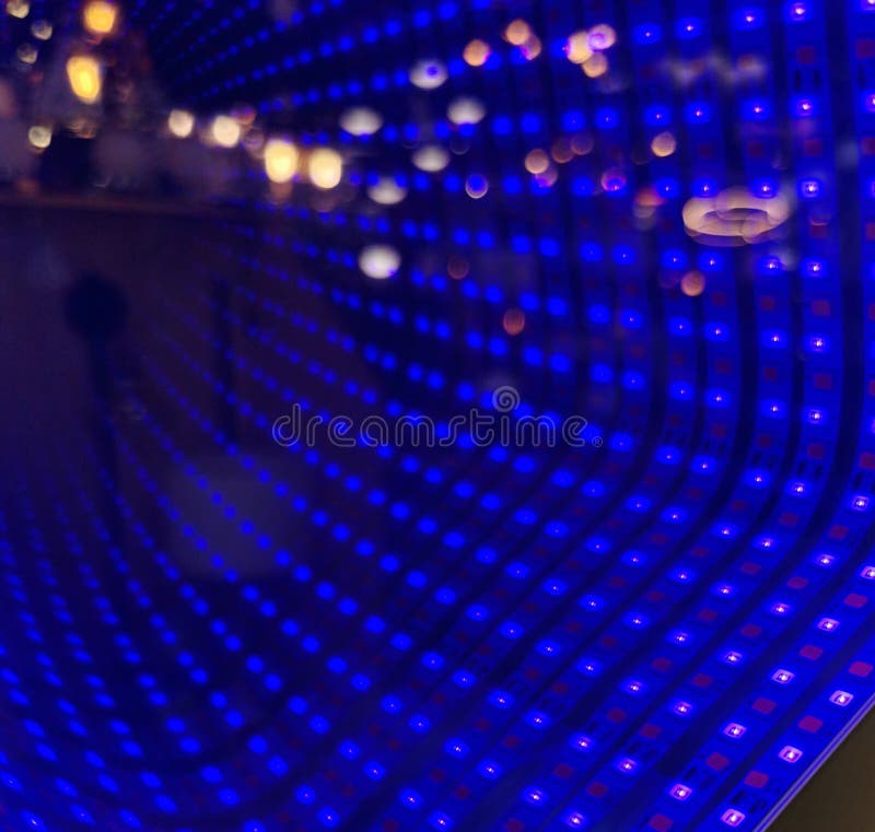 Abstract Blue Light Bokeh Background with Selective Focus Stock Image ...