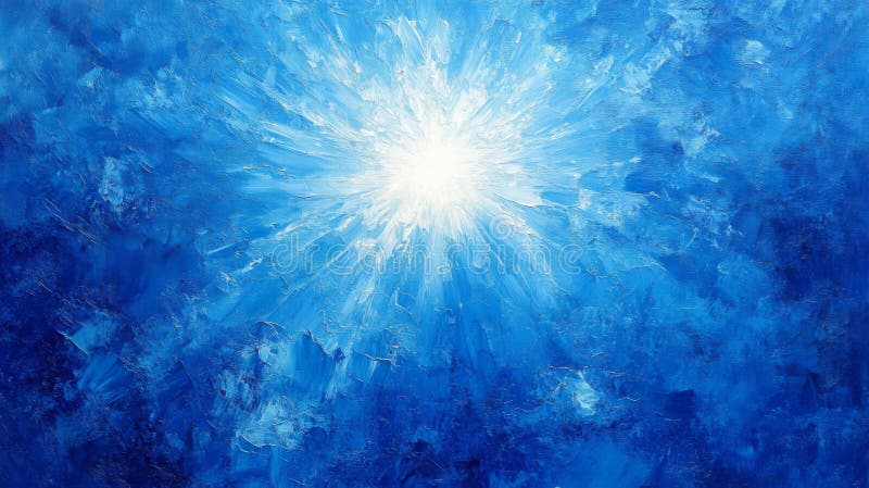 Abstract Blue Light Burst Painting Stock Illustration - Illustration of ...