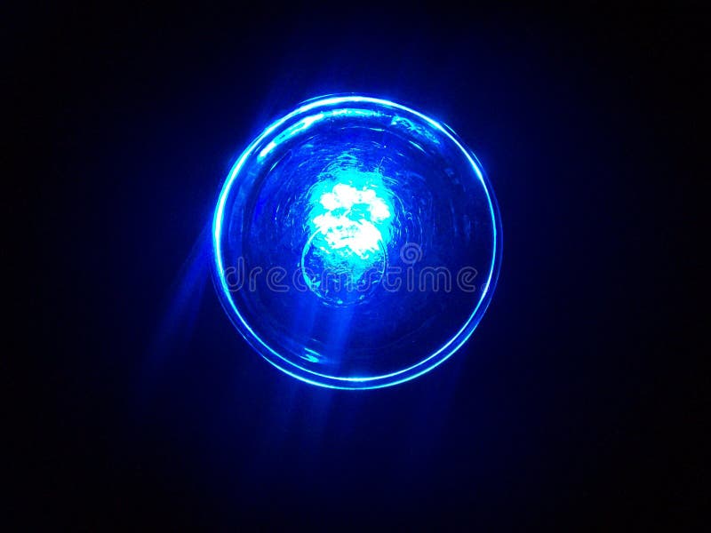 An Abstract Blue Light Circle Photograph Stock Image - Image of ...